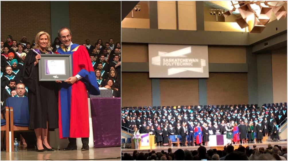 Kim Ulmer receives honorary diploma at Moose Jaw convocation